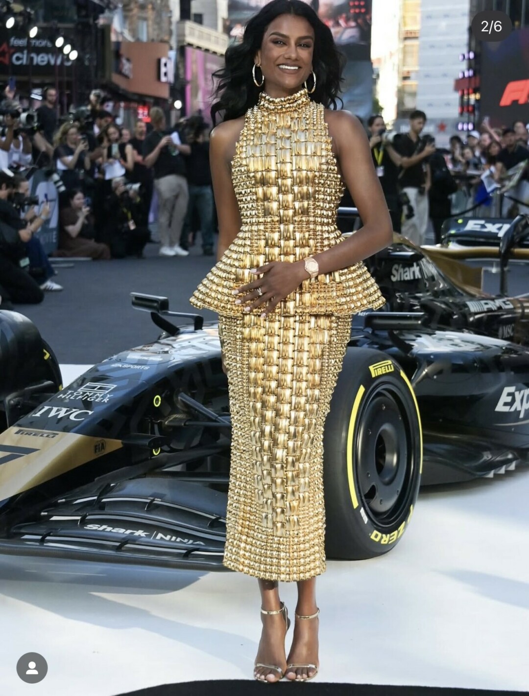 Simone Ashley Was The Moment in Sculptural Balmain at the F1 Movie ...